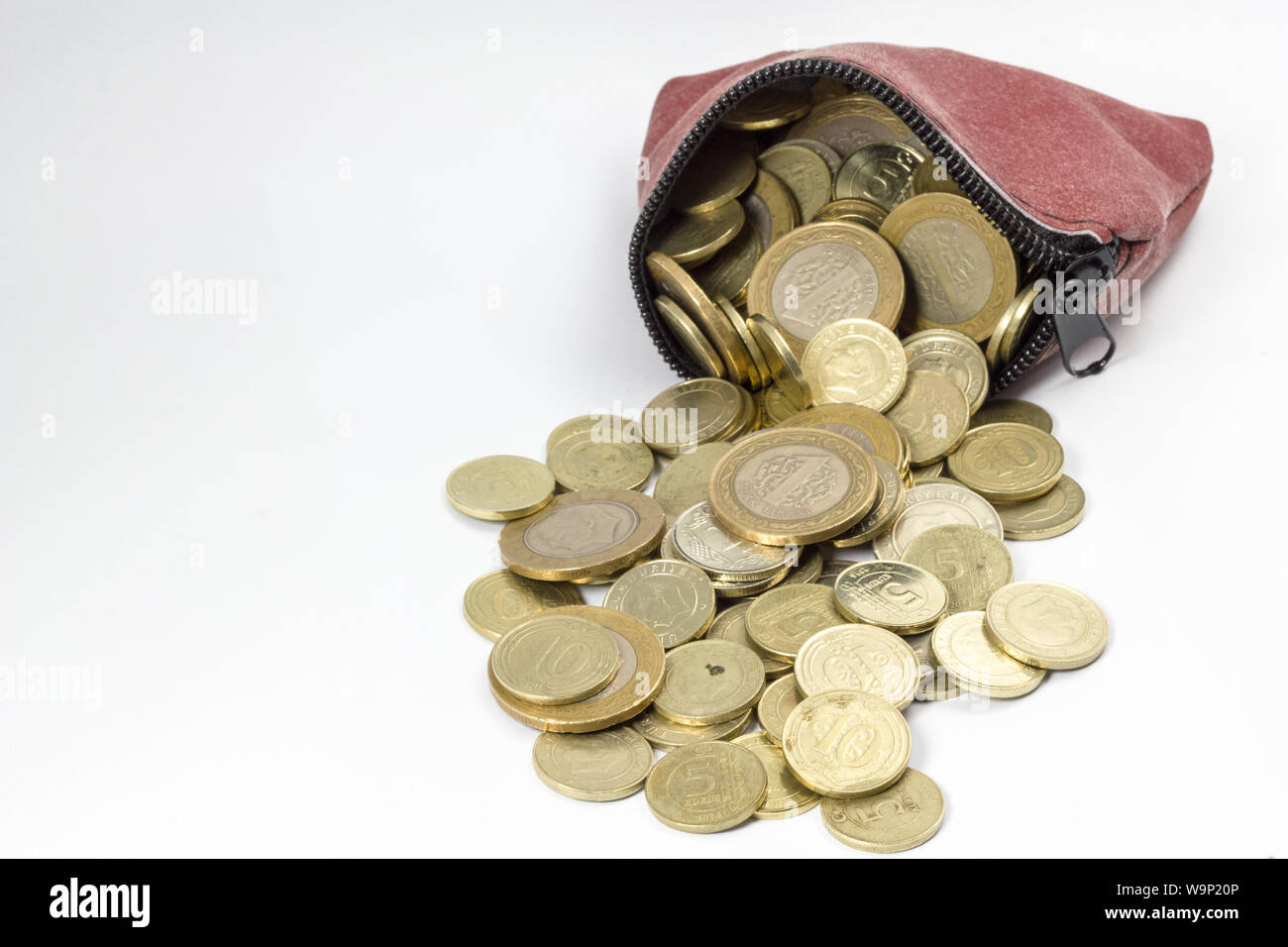Full purse pound coins hi-res stock photography and images - Alamy