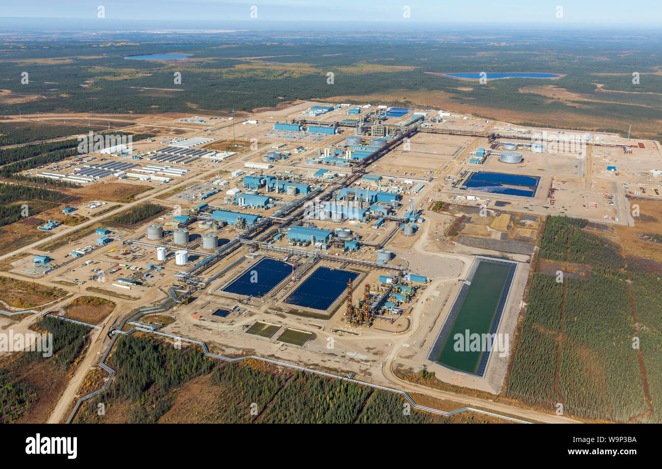 Aerial photo of Suncor Firebag SAGD (Steam Assisted Gravity Drainage ...