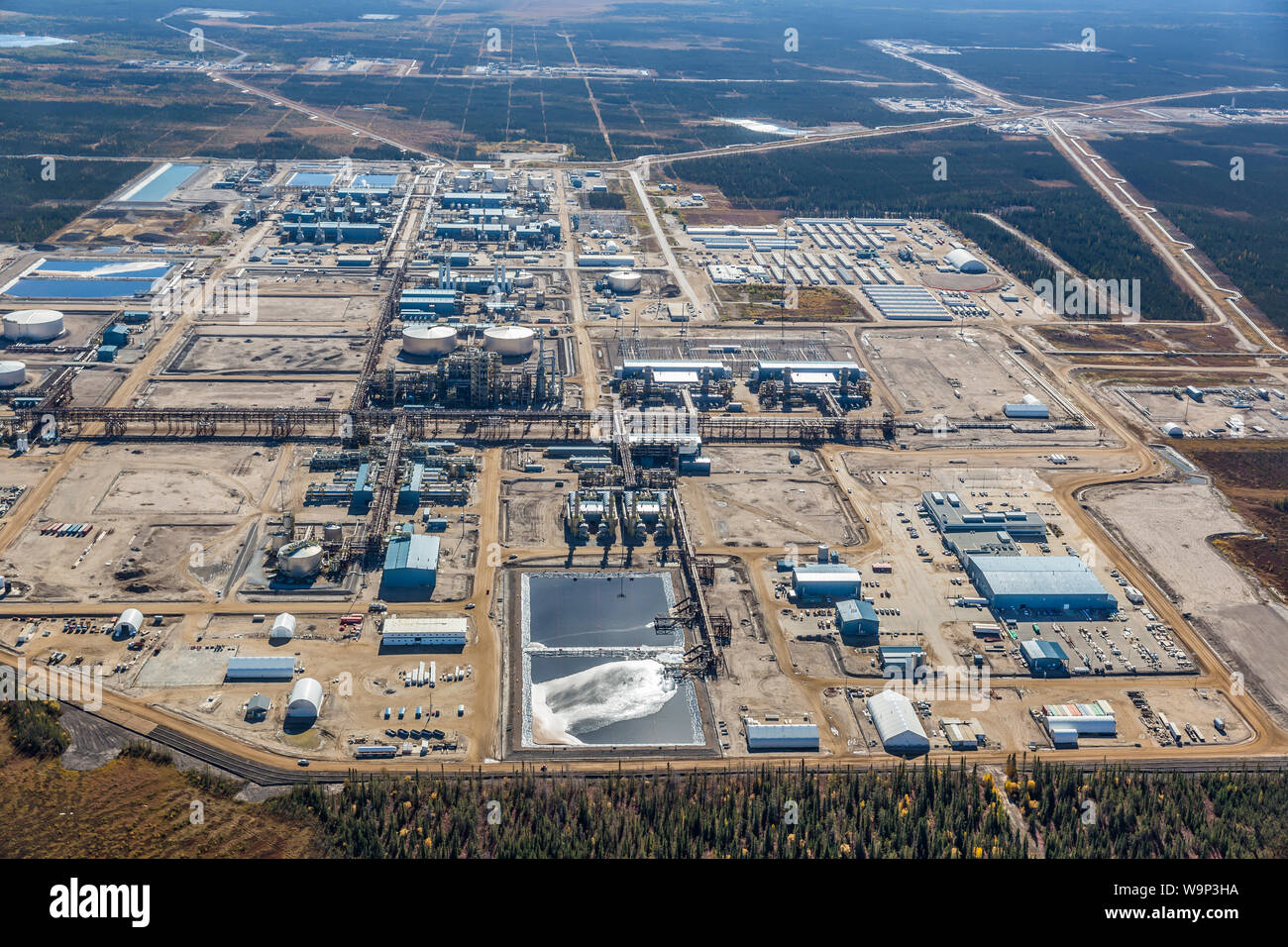 Aerial photo of Suncor Firebag SAGD (Steam Assisted Gravity Drainage ...