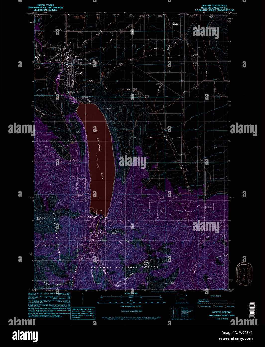 Map of joseph oregon hi-res stock photography and images - Alamy