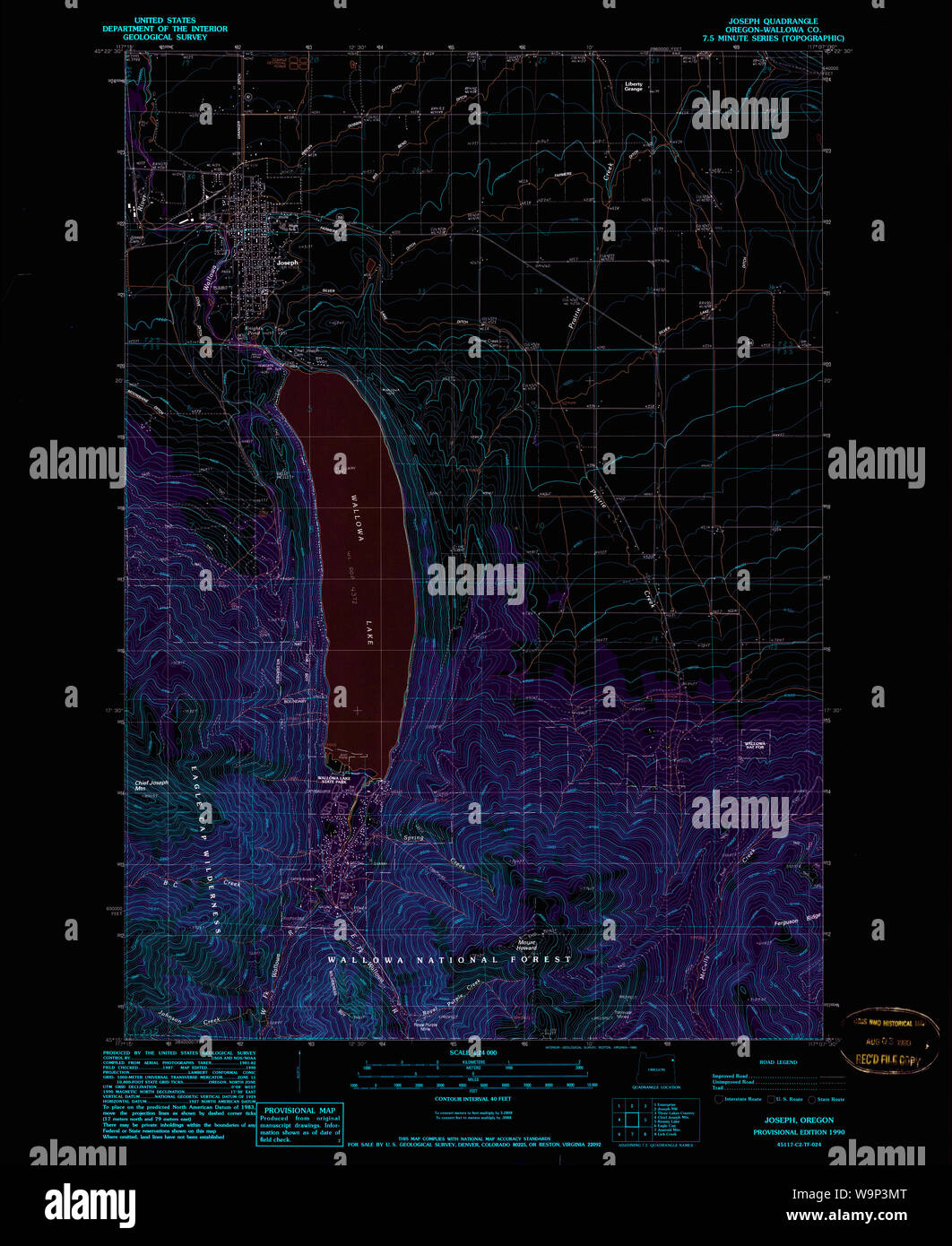 Map of joseph oregon hi-res stock photography and images - Alamy