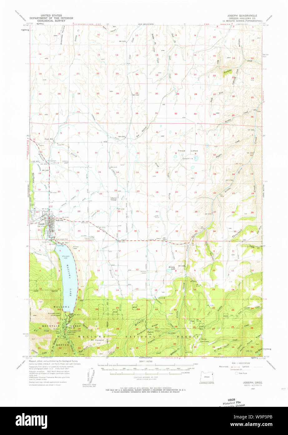 Joseph oregon map Cut Out Stock Images & Pictures - Alamy