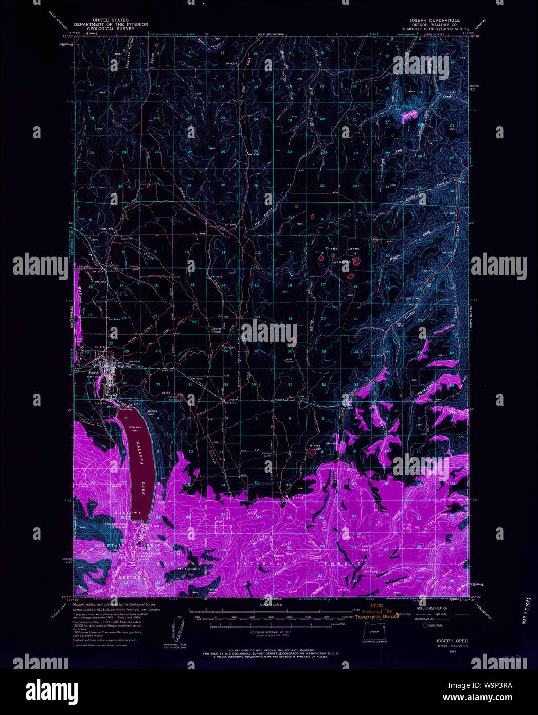 Map of joseph oregon hi-res stock photography and images - Alamy