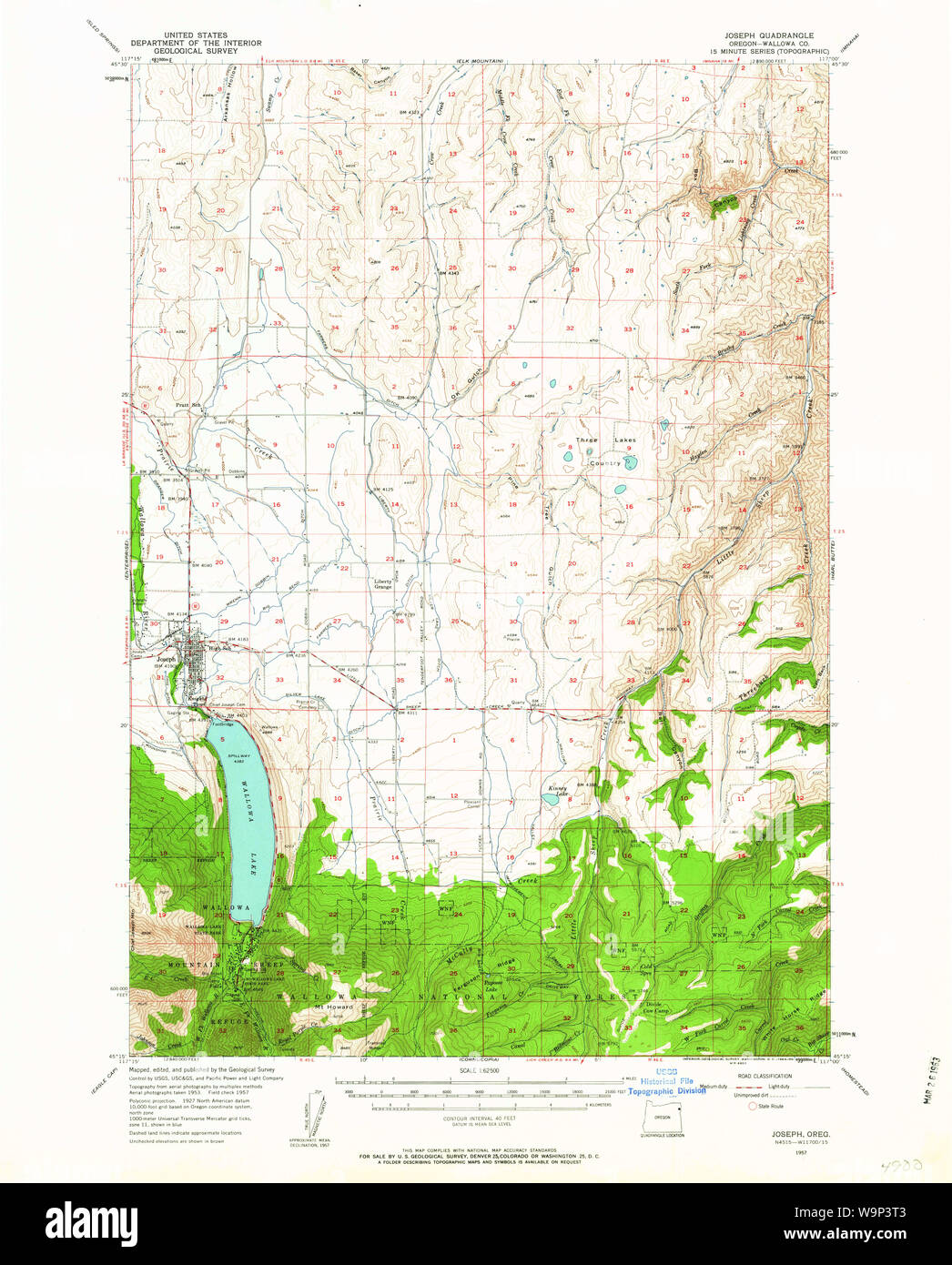 Map of joseph oregon hi-res stock photography and images - Alamy