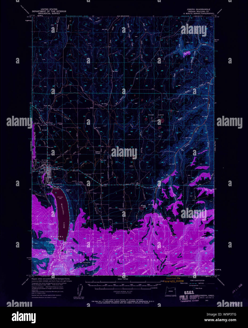 Map of joseph oregon hi-res stock photography and images - Alamy