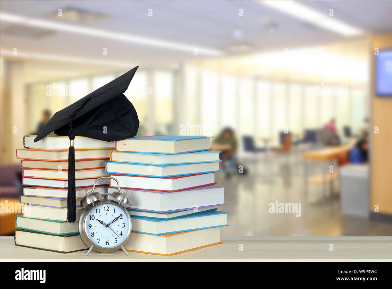 very blurry campus of university background and book for education ...