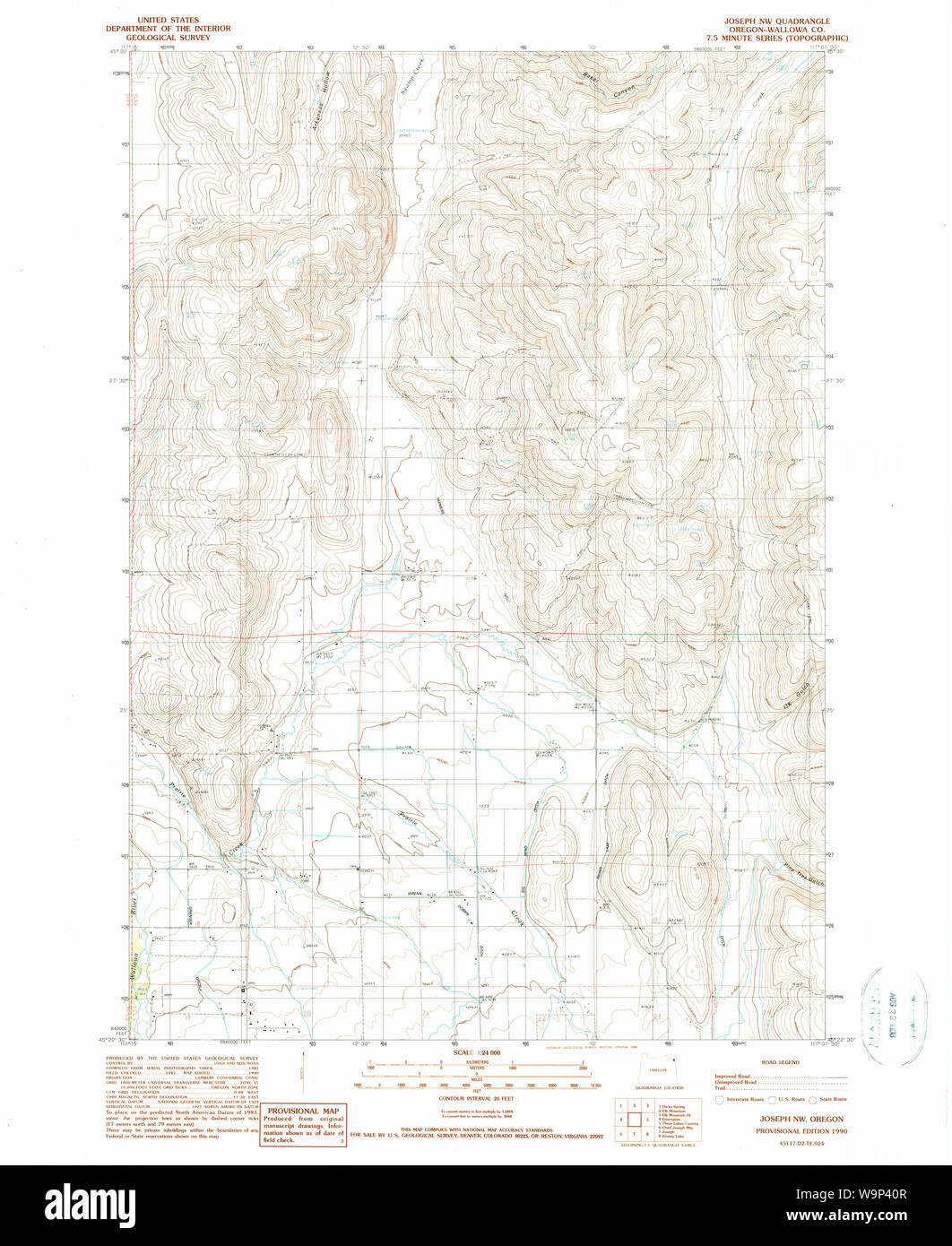 Map of joseph oregon Cut Out Stock Images & Pictures - Alamy
