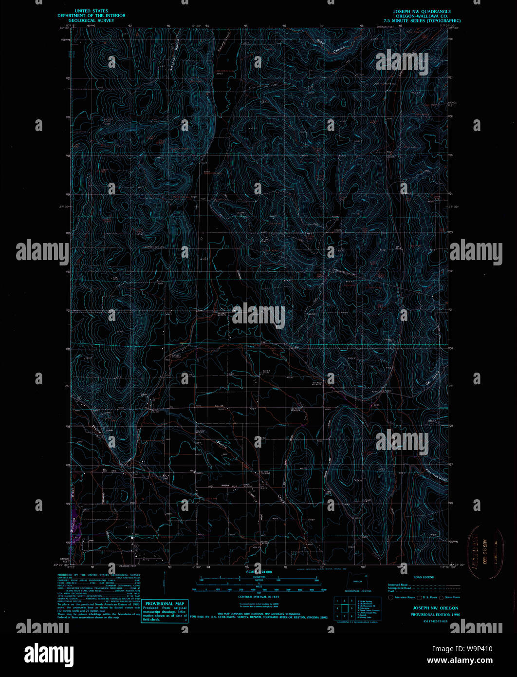 Map of joseph oregon hi-res stock photography and images - Alamy