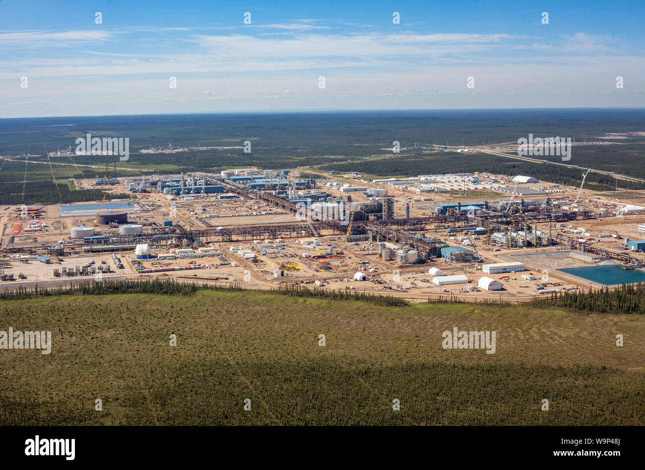Aerial photo of Suncor Firebag SAGD (Steam Assisted Gravity Drainage ...