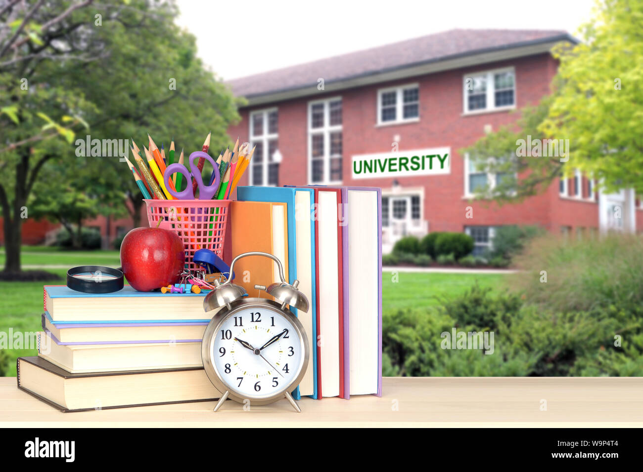 book and university for education concept and decoration Stock Photo ...