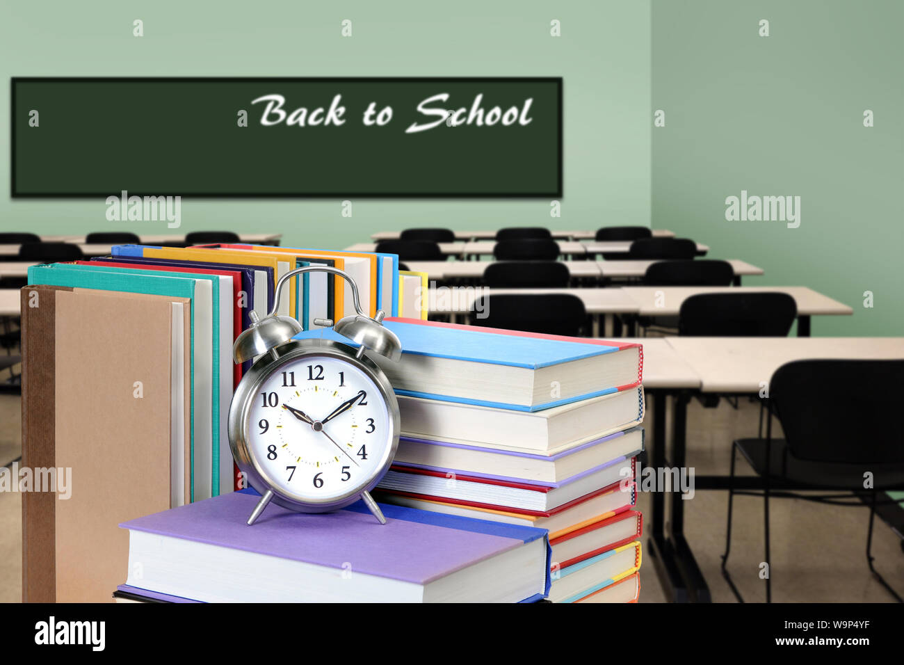 Classroom and book for back to school concept Stock Photo - Alamy