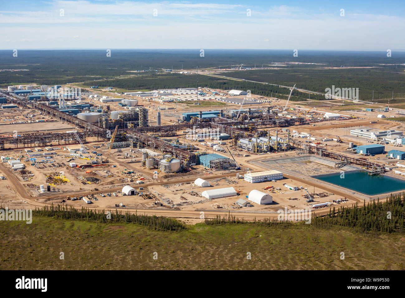 Aerial photo of Suncor Firebag SAGD (Steam Assisted Gravity Drainage ...