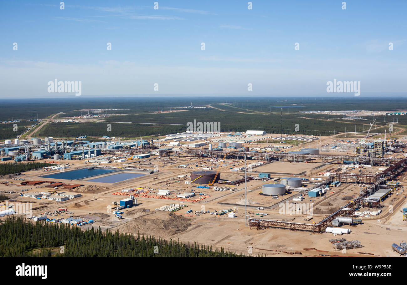 Aerial photo of Suncor Firebag SAGD (Steam Assisted Gravity Drainage ...