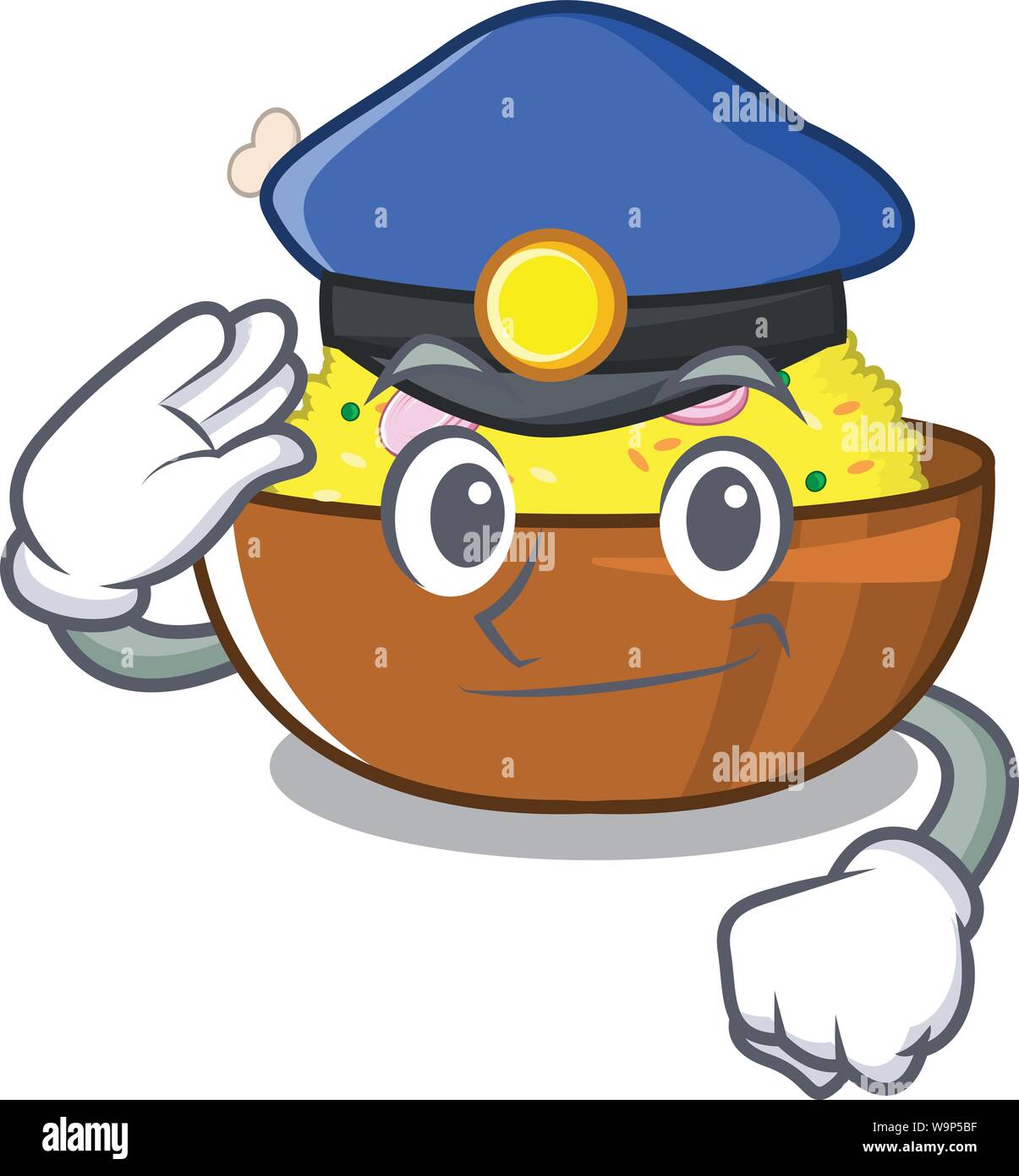 Police biryani chicken above the cartoon plate Stock Vector Image & Art ...