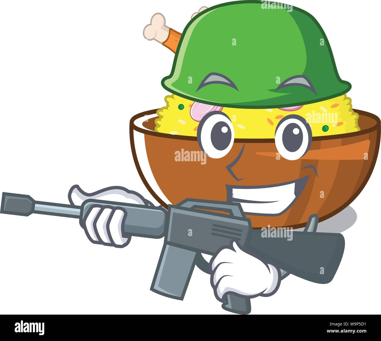 Army biryani chicken above the cartoon plate Stock Vector Image & Art ...