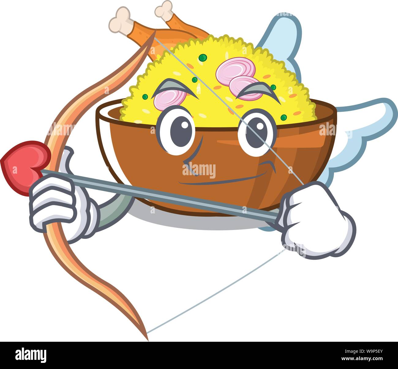 Cupid biryani chicken above the cartoon plate Stock Vector Image & Art ...