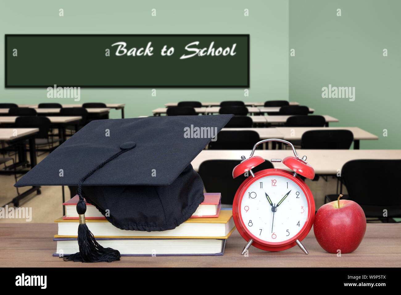 Classroom and book for back to school concept Stock Photo - Alamy