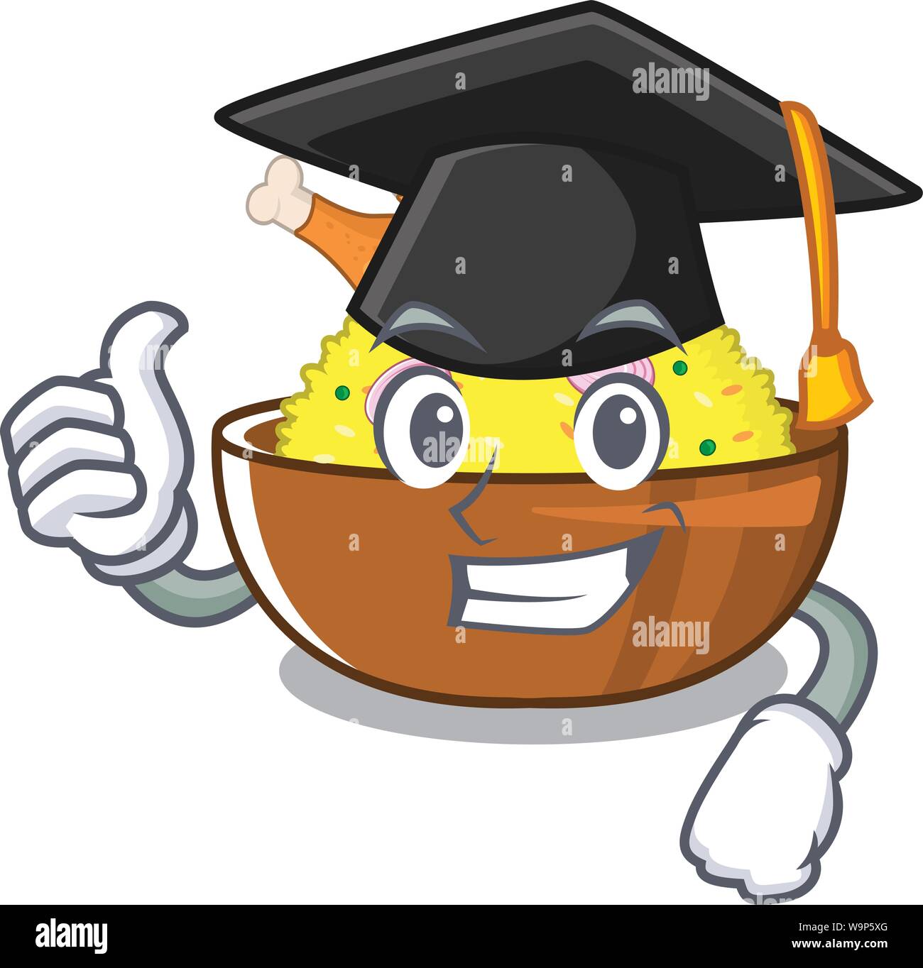 Graduation chicken biryani cooked in character skillet Stock Vector ...