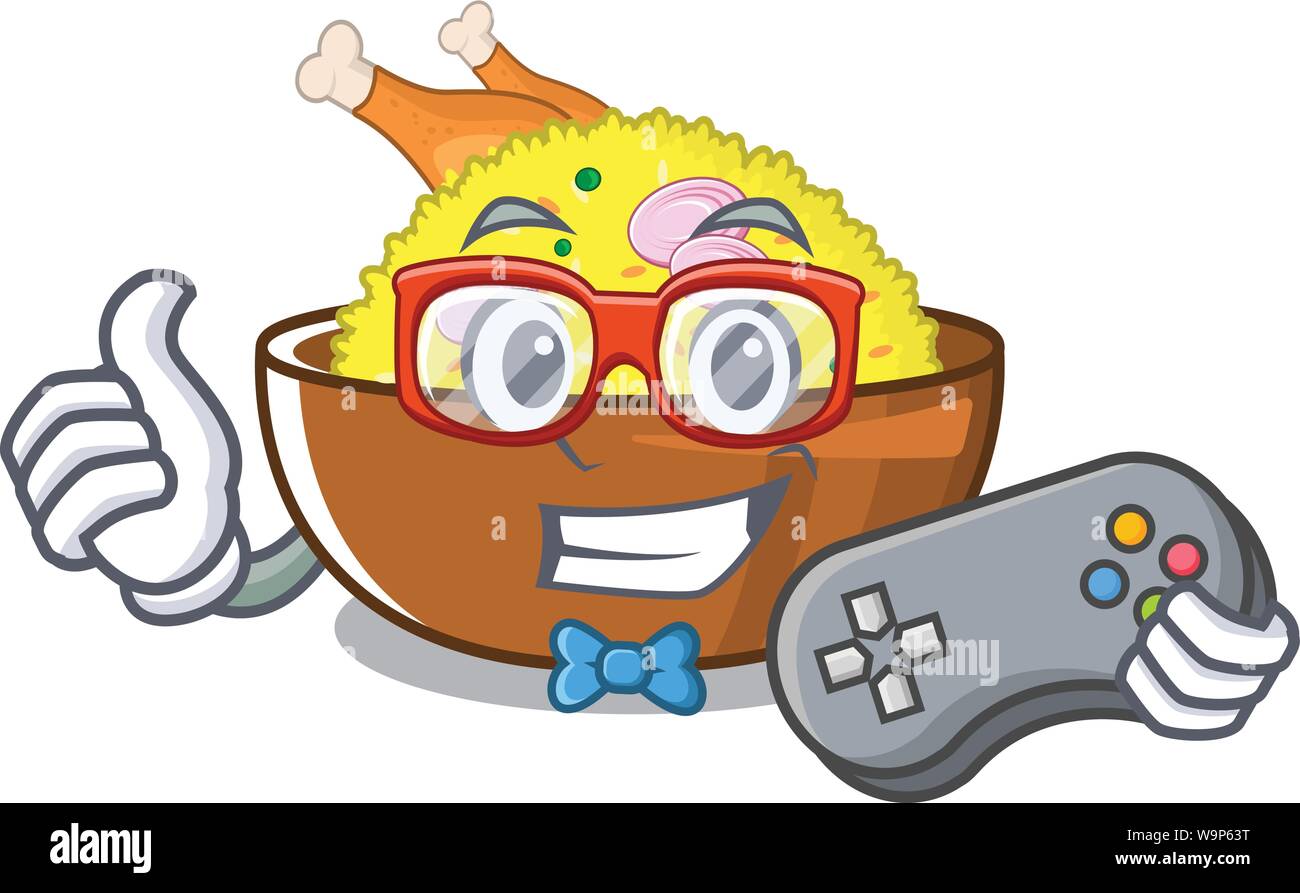 Gamer chicken biryani isolated in the mascot Stock Vector Image & Art ...