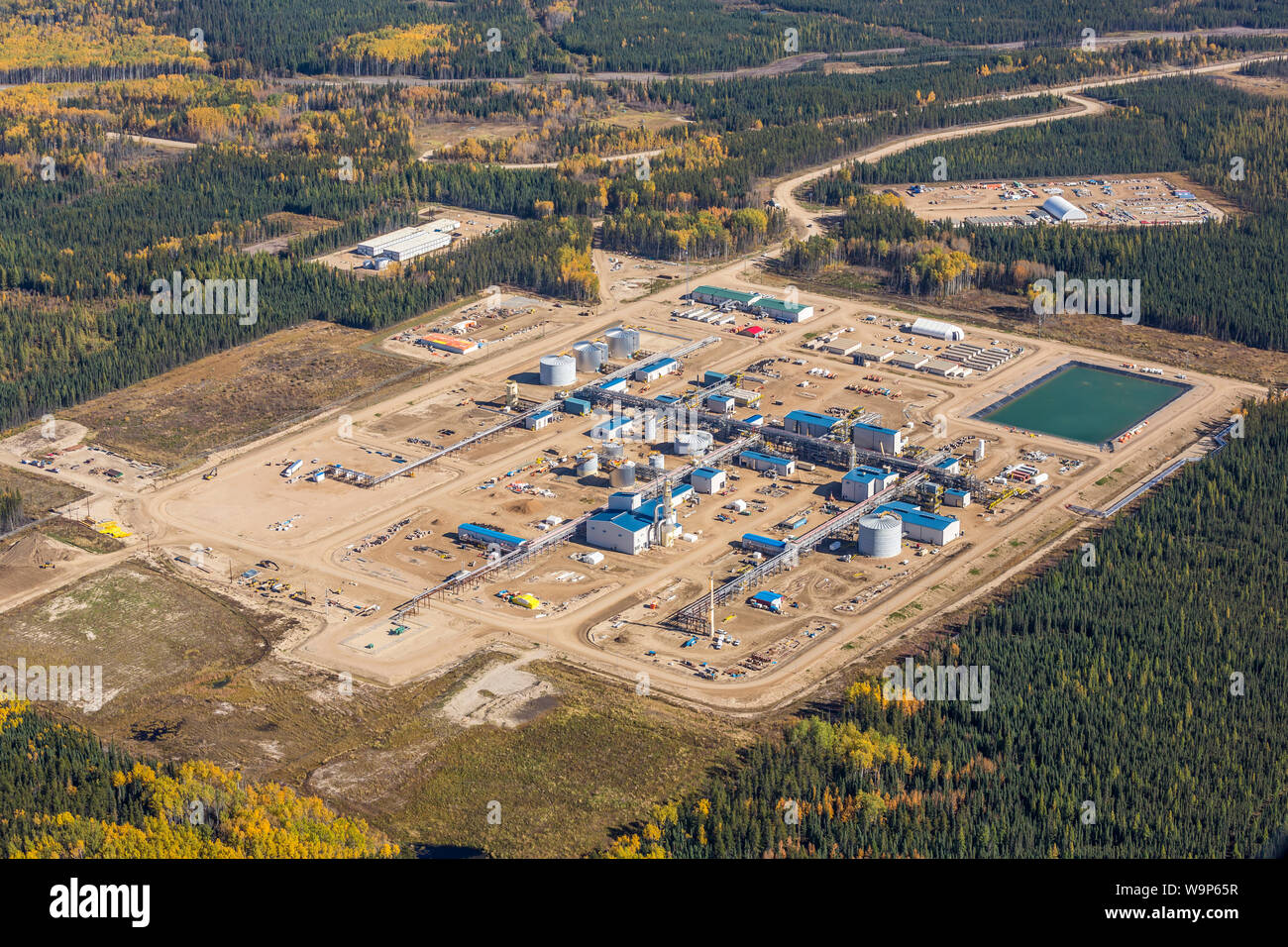 Aerial photo of Harvest Blackgold SAGD (Steam Assisted Gravity Drainage ...