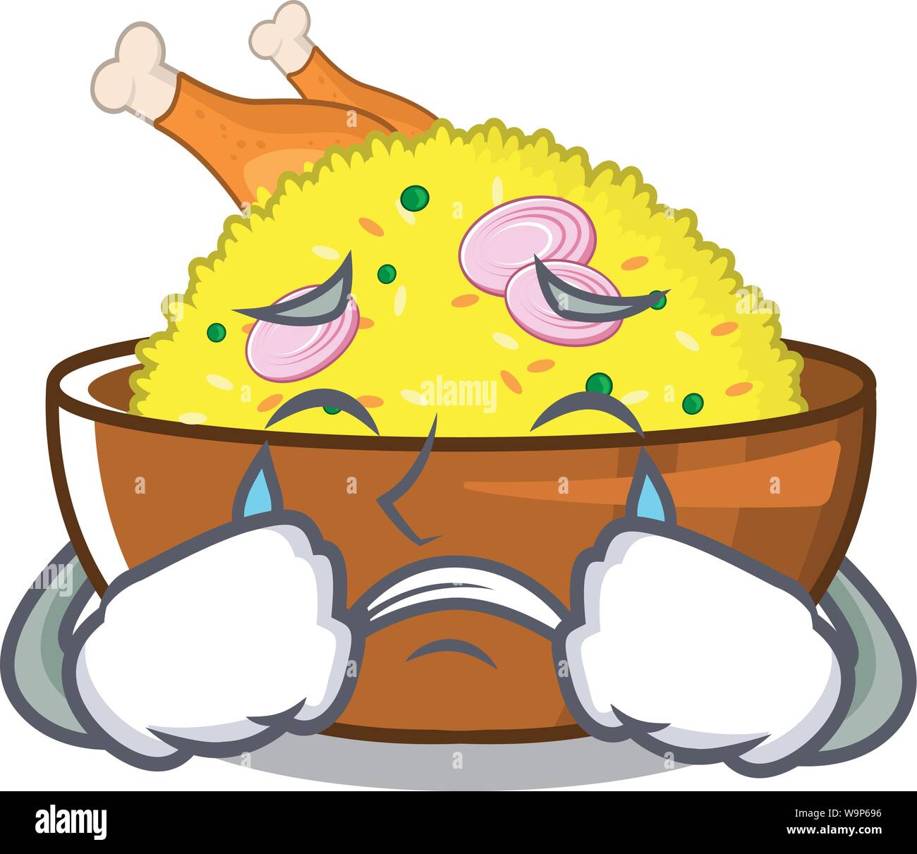 Crying chicken biryani isolated in the mascot Stock Vector Image & Art ...