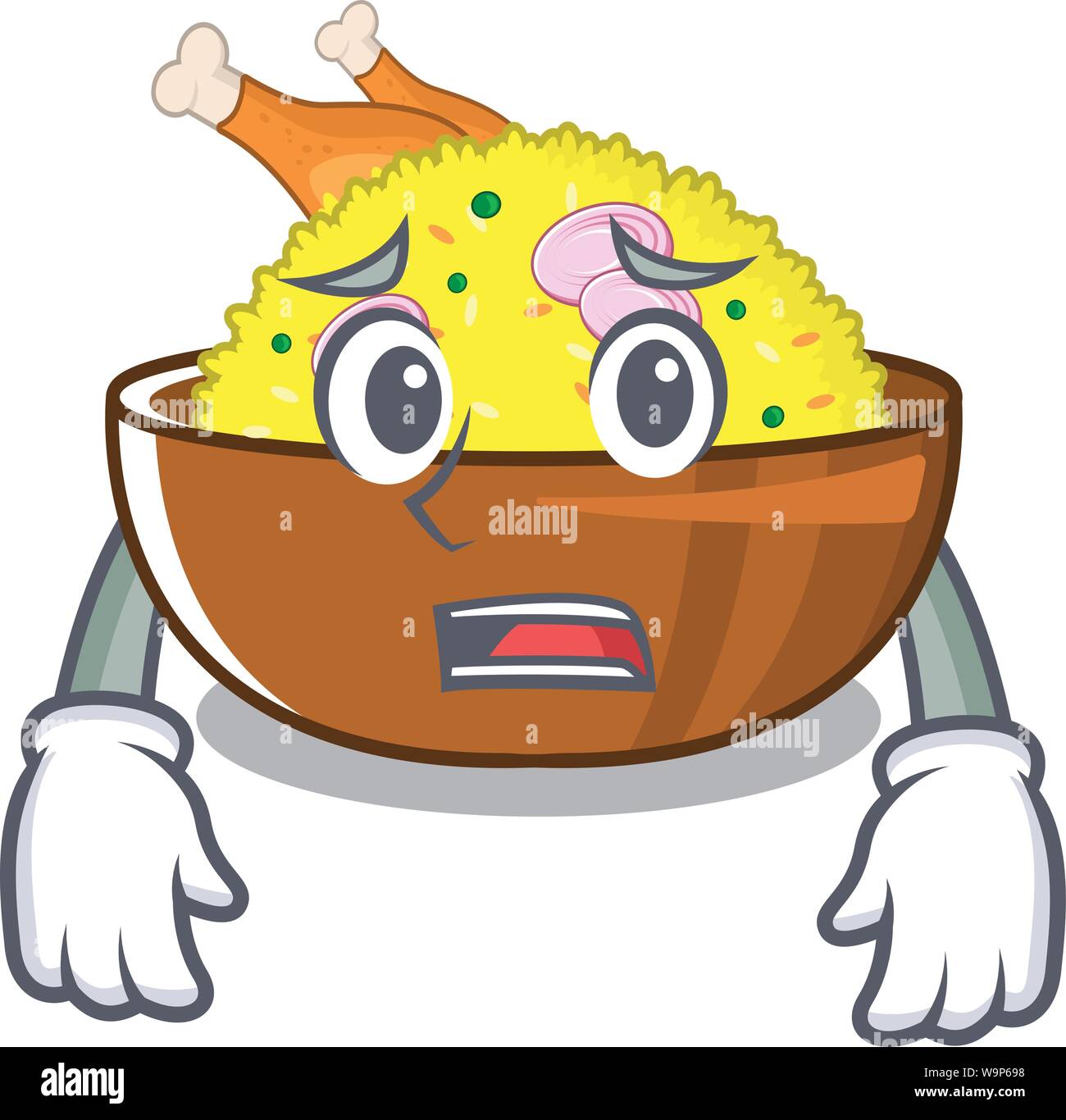 Afraid chicken biryani isolated in the mascot Stock Vector Image & Art ...