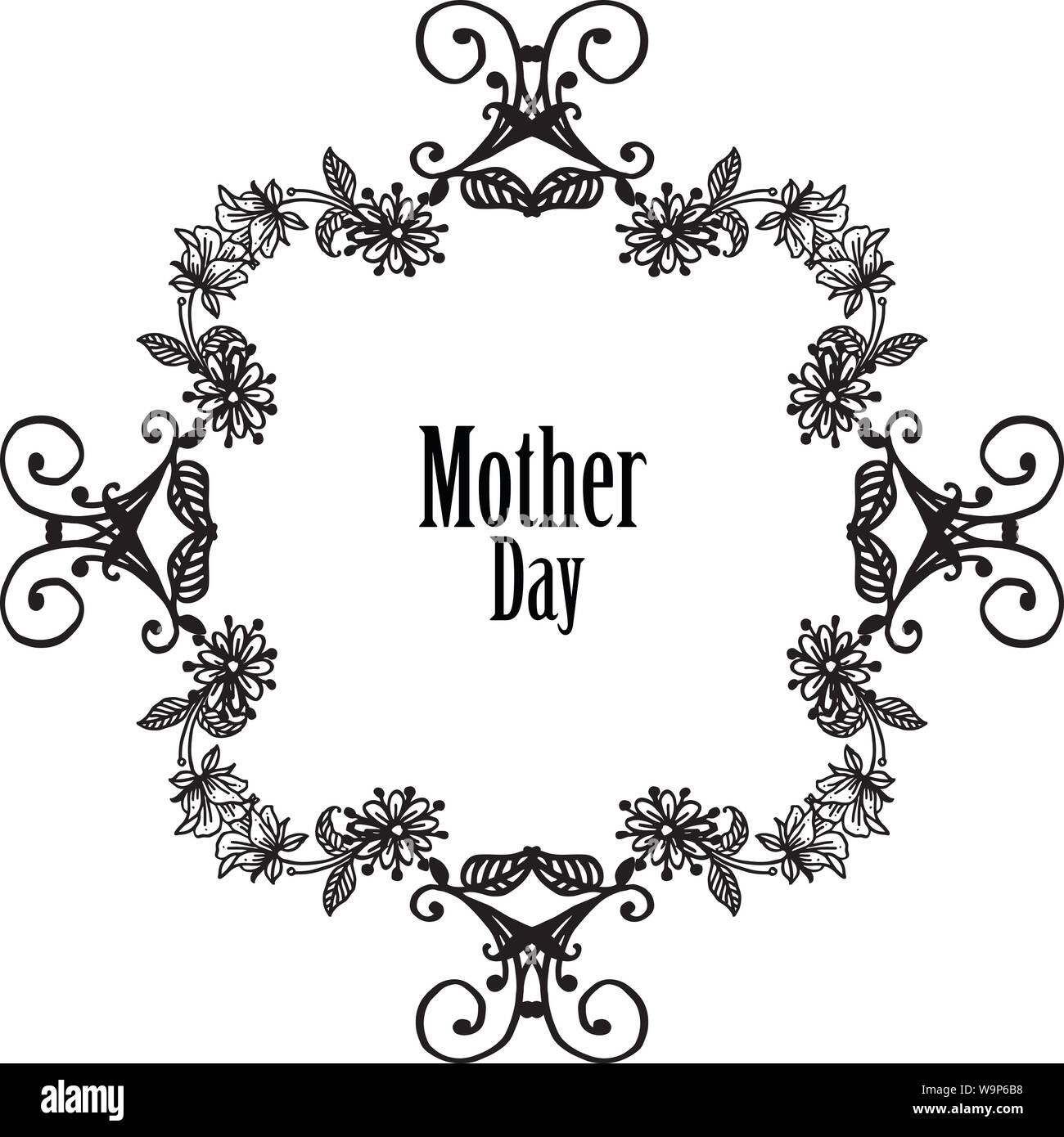 Vector illustration writing best wishes for texture of wreath frames ...