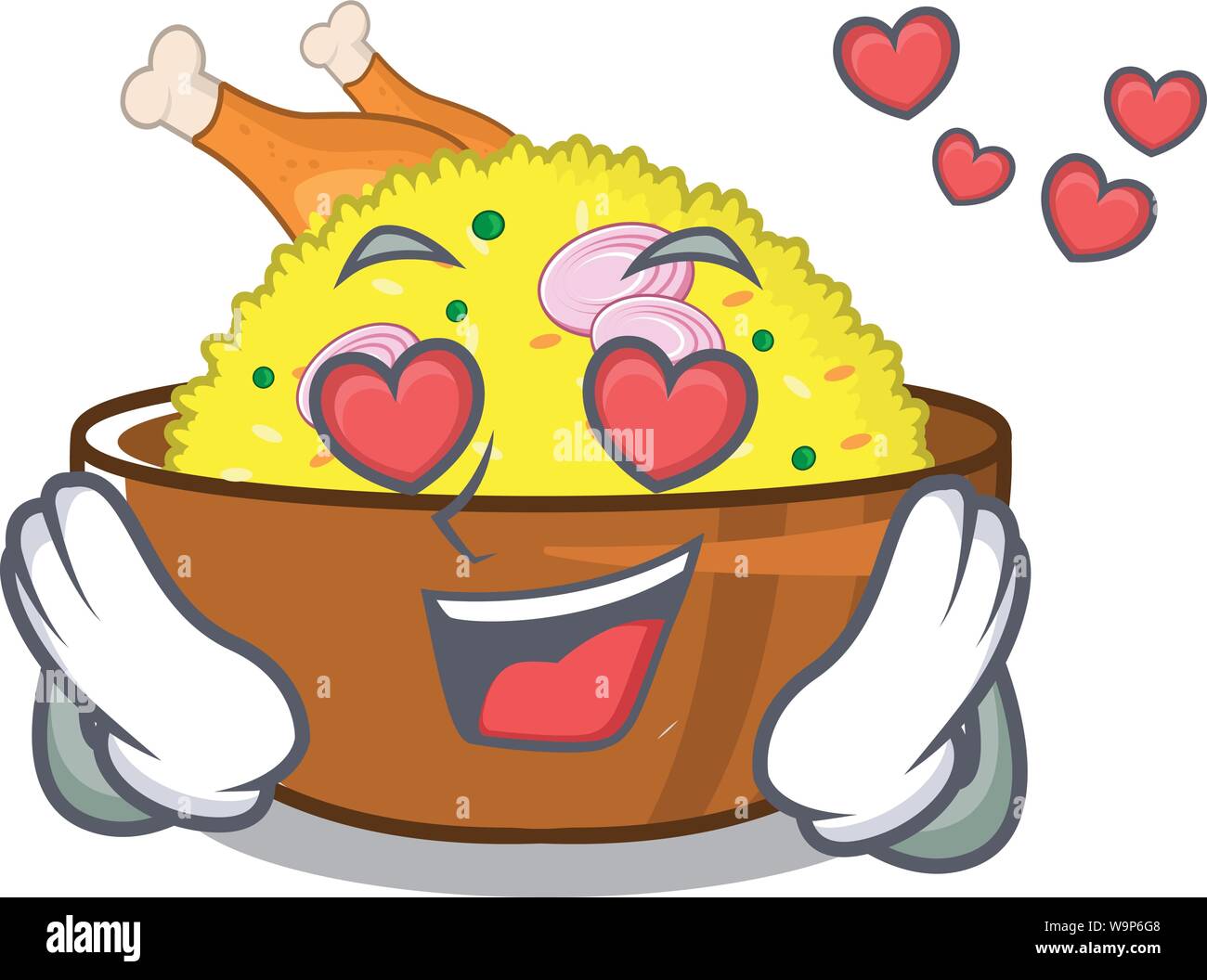 In love chicken biryani isolated in the mascot Stock Vector Image & Art ...