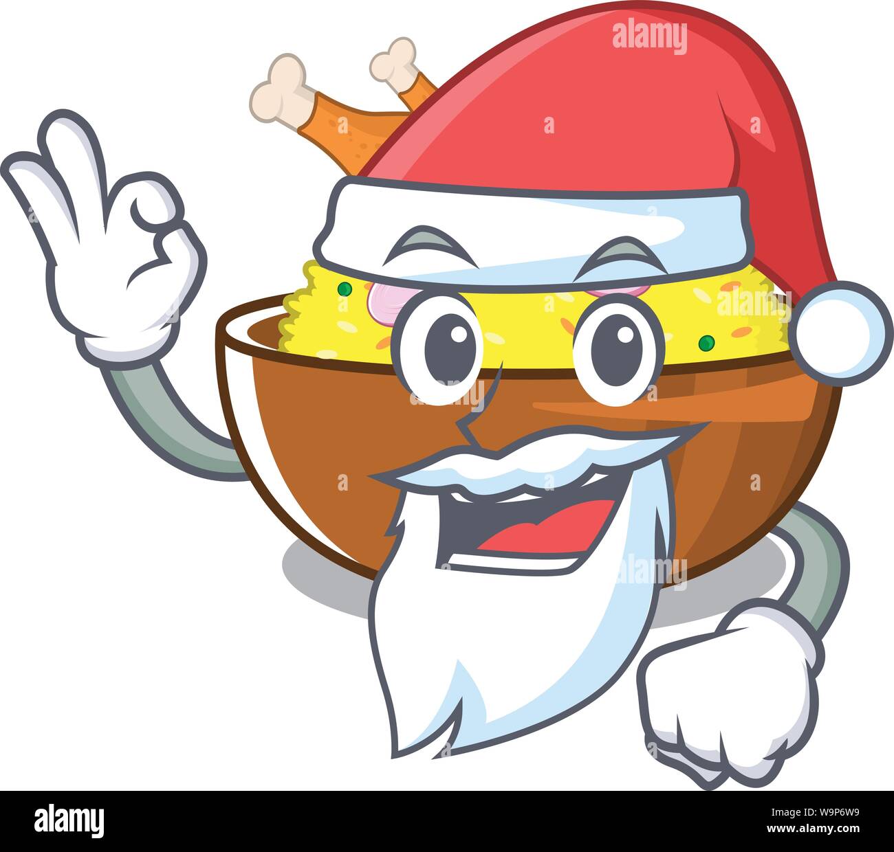 Santa chicken biryani with in cartoon shape Stock Vector Image & Art ...