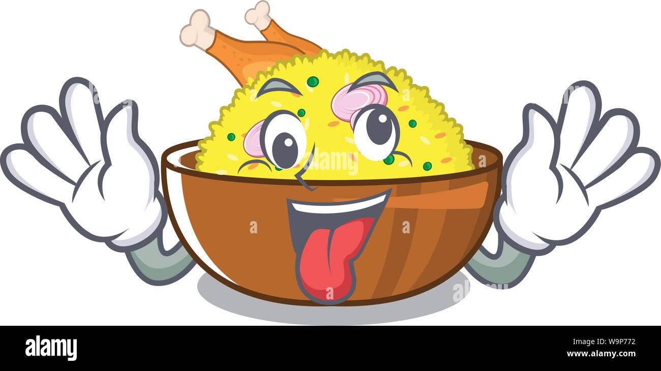 Crazy chicken biryani with in cartoon shape Stock Vector Image & Art ...