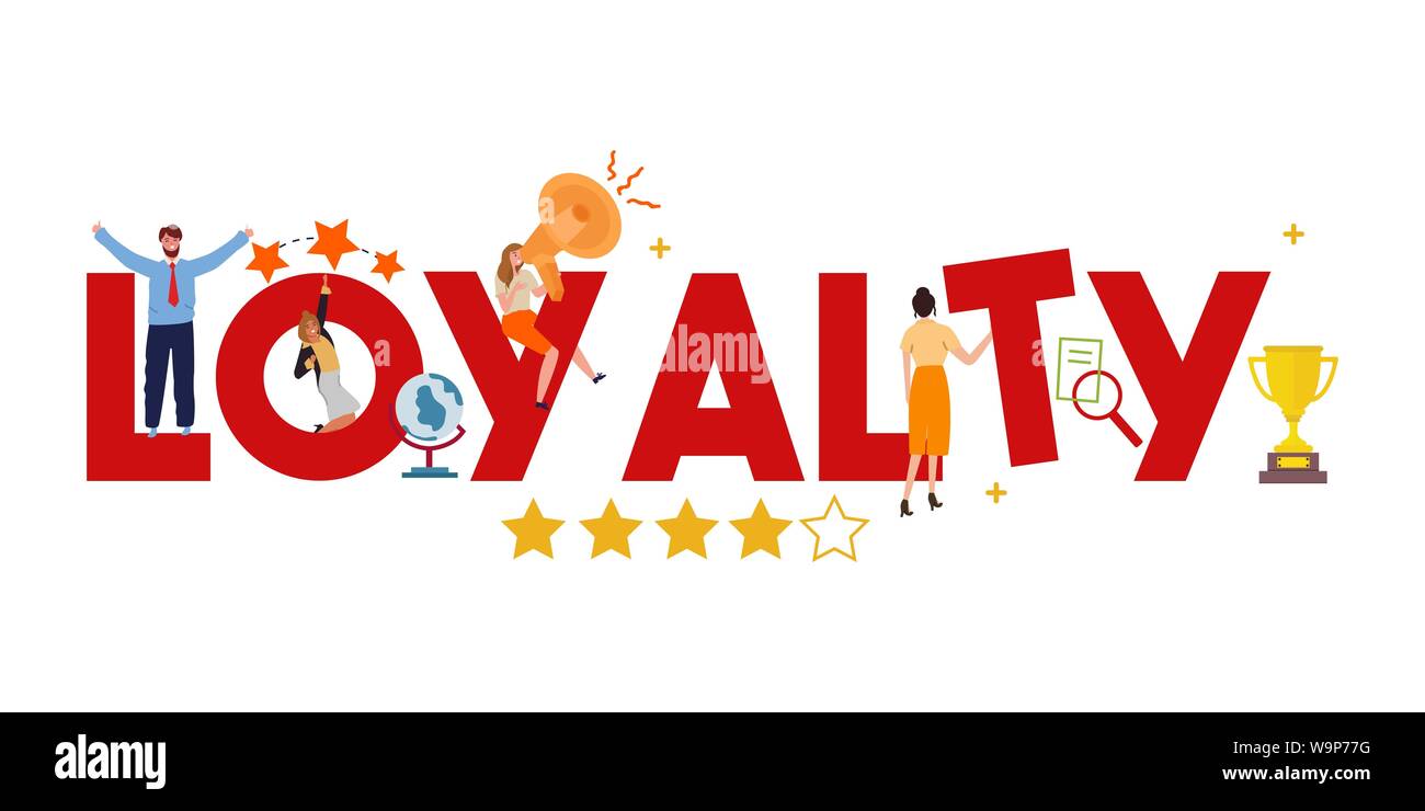 loyalty text concept of customer loyalty program in retail business ...