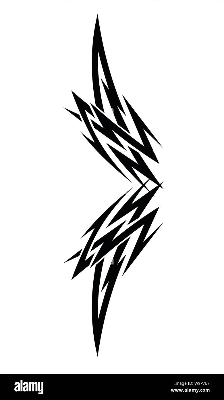 Lightning Tribal Tattoo