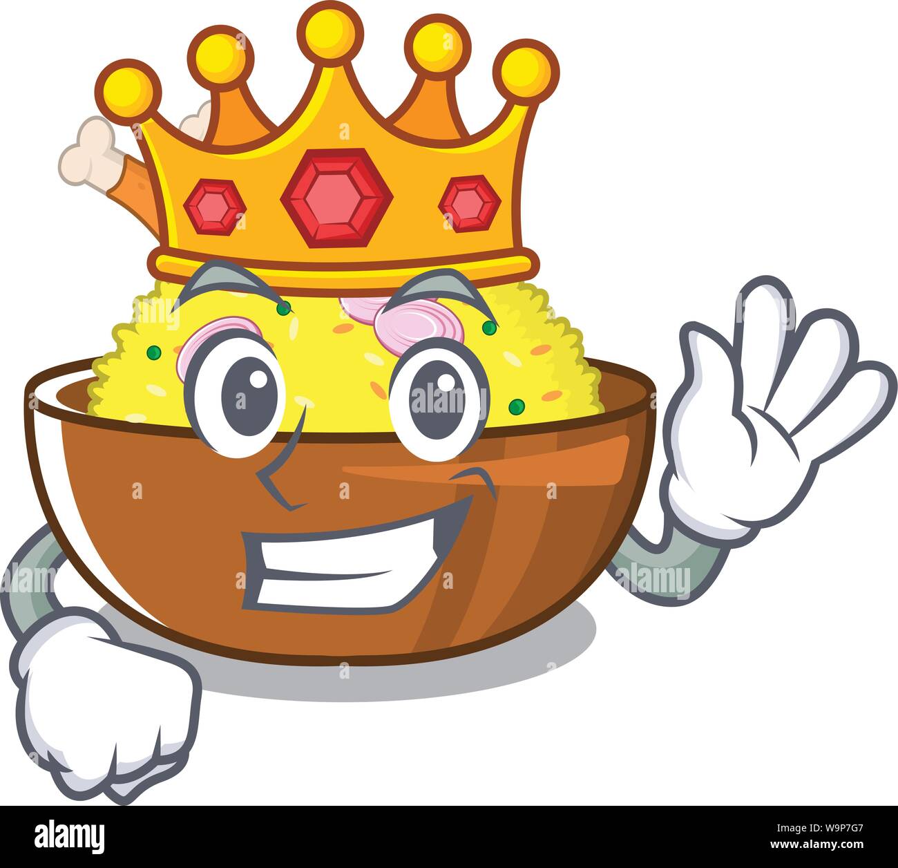 King chicken biryani with in cartoon shape Stock Vector Image & Art - Alamy