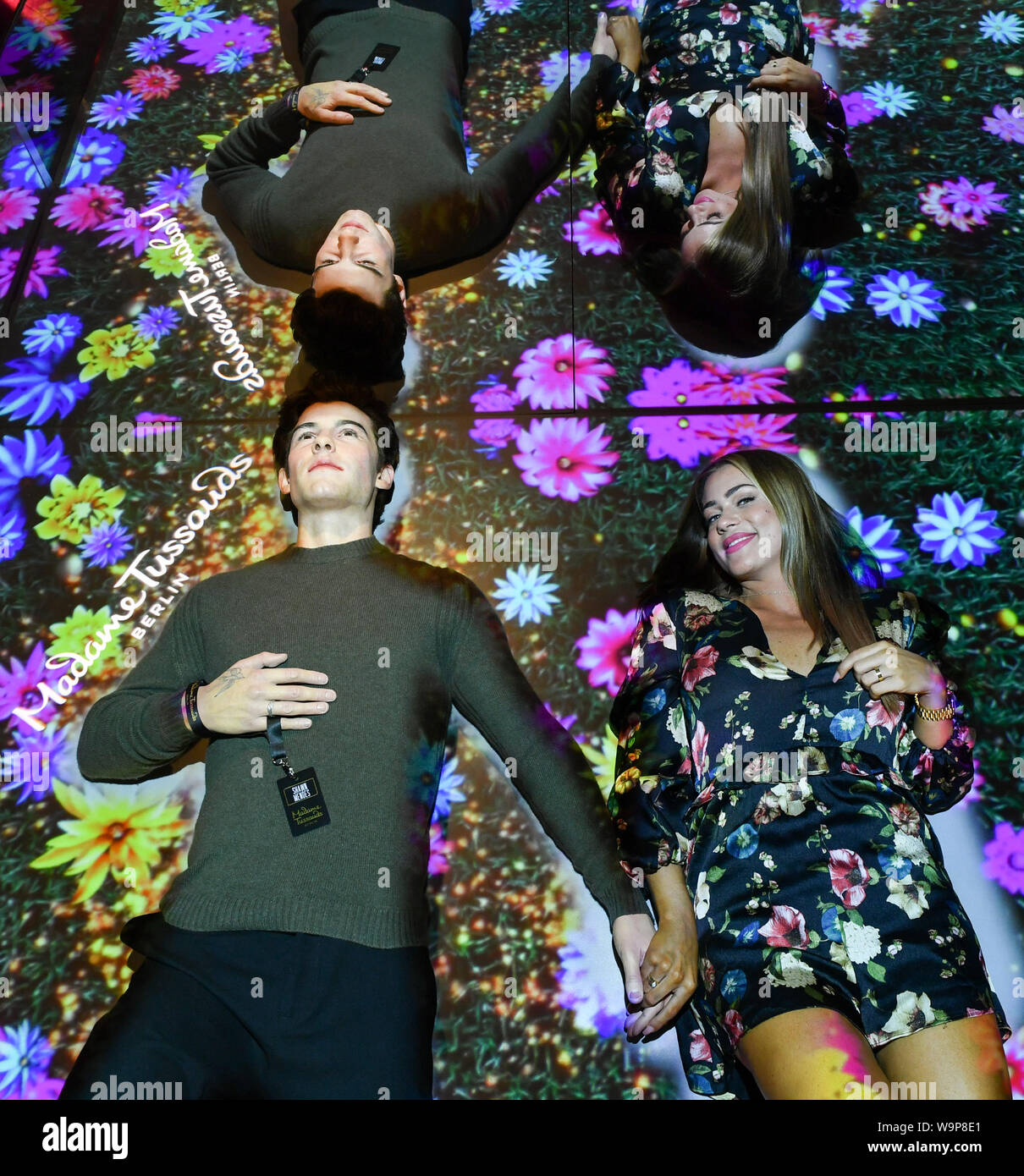 Berlin, Germany. 14th Aug, 2019. Bachelorette Jessica Paszka lies next ...