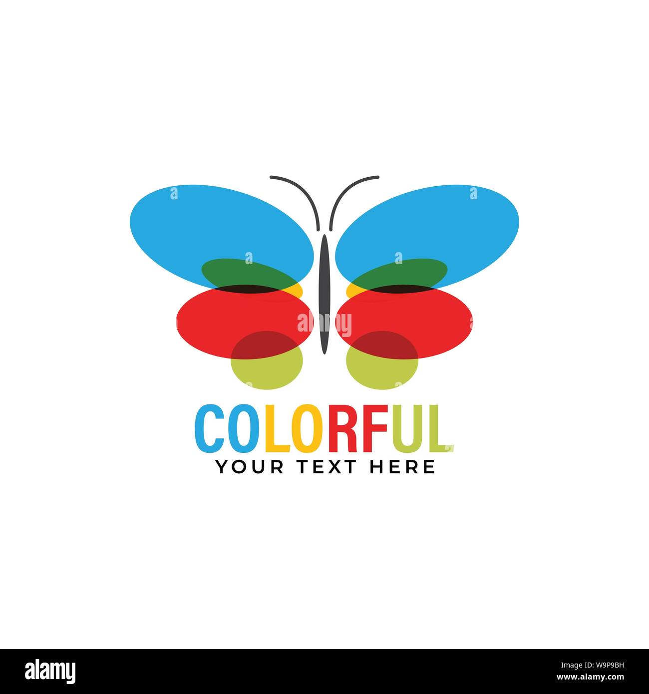 Colorful butterfly logo Stock Vector Images - Alamy