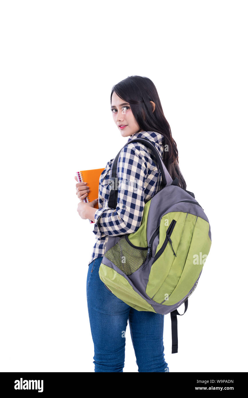 College student holding book Stock Photo - Alamy