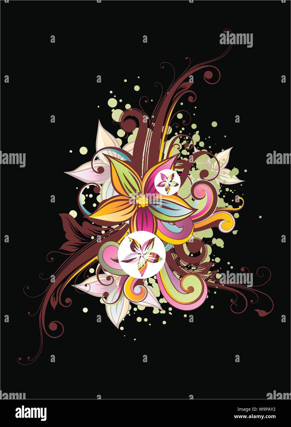 vector floral ornament background Stock Vector Image & Art - Alamy