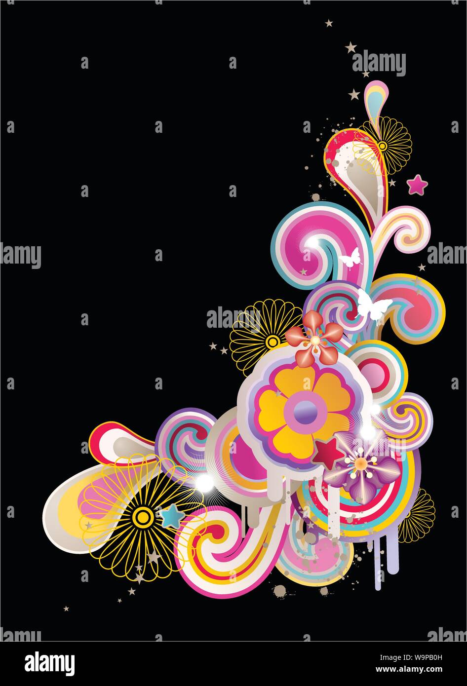 vector floral ornament background Stock Vector Image & Art - Alamy