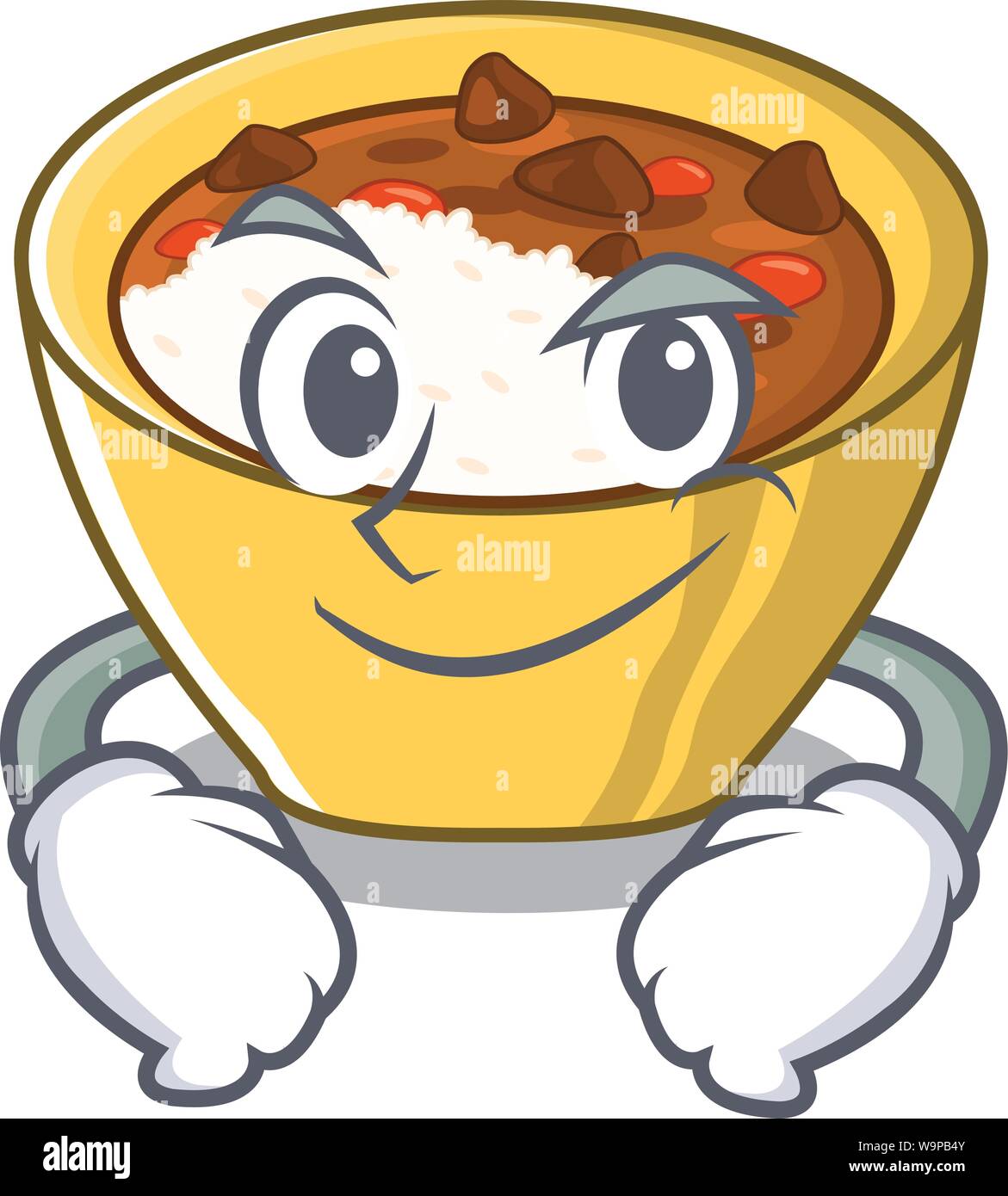 Illustration Cartoon Plate Fried Rice High Resolution Stock Photography ...