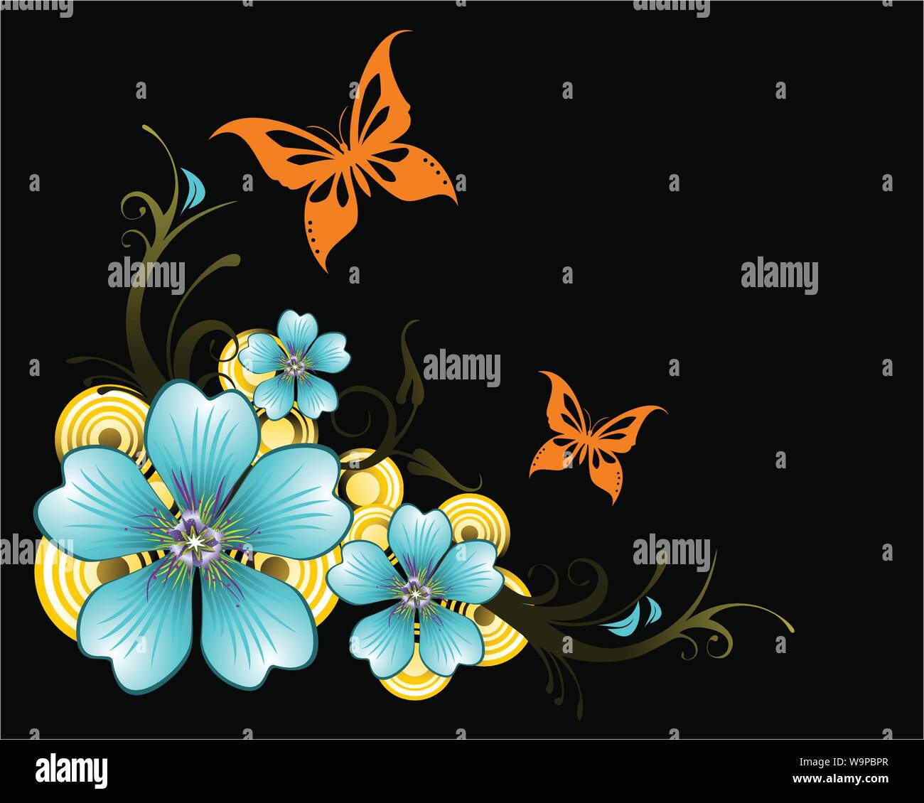 vector floral ornament background Stock Vector Image & Art - Alamy