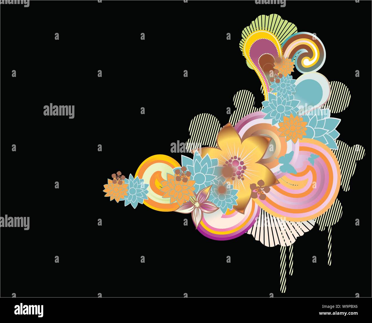 vector floral ornament background Stock Vector Image & Art - Alamy