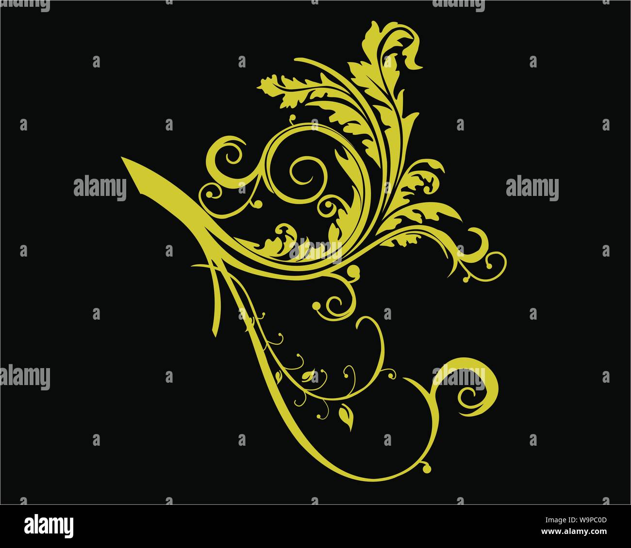 vector floral ornament background Stock Vector Image & Art - Alamy