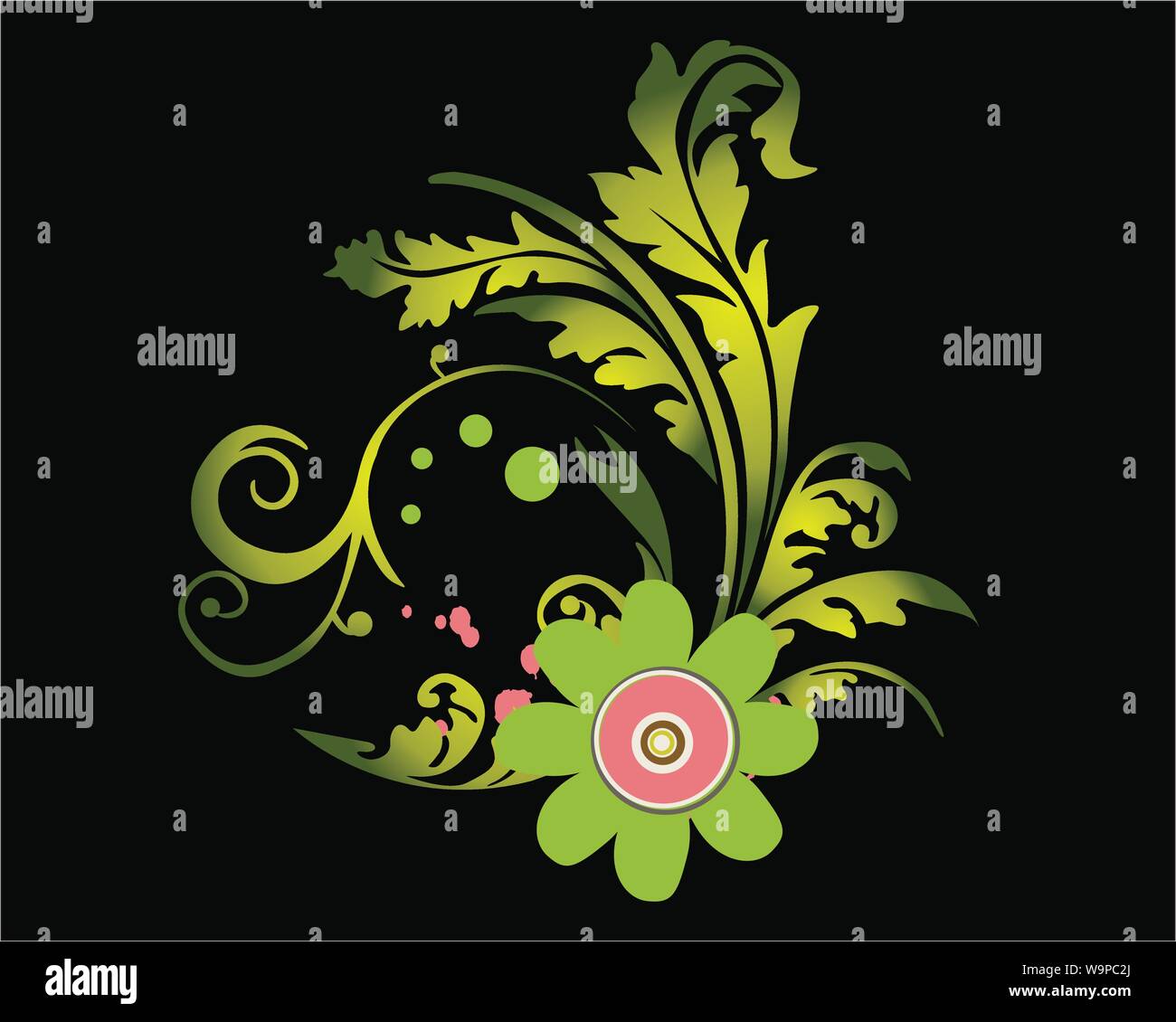 vector floral ornament background Stock Vector Image & Art - Alamy