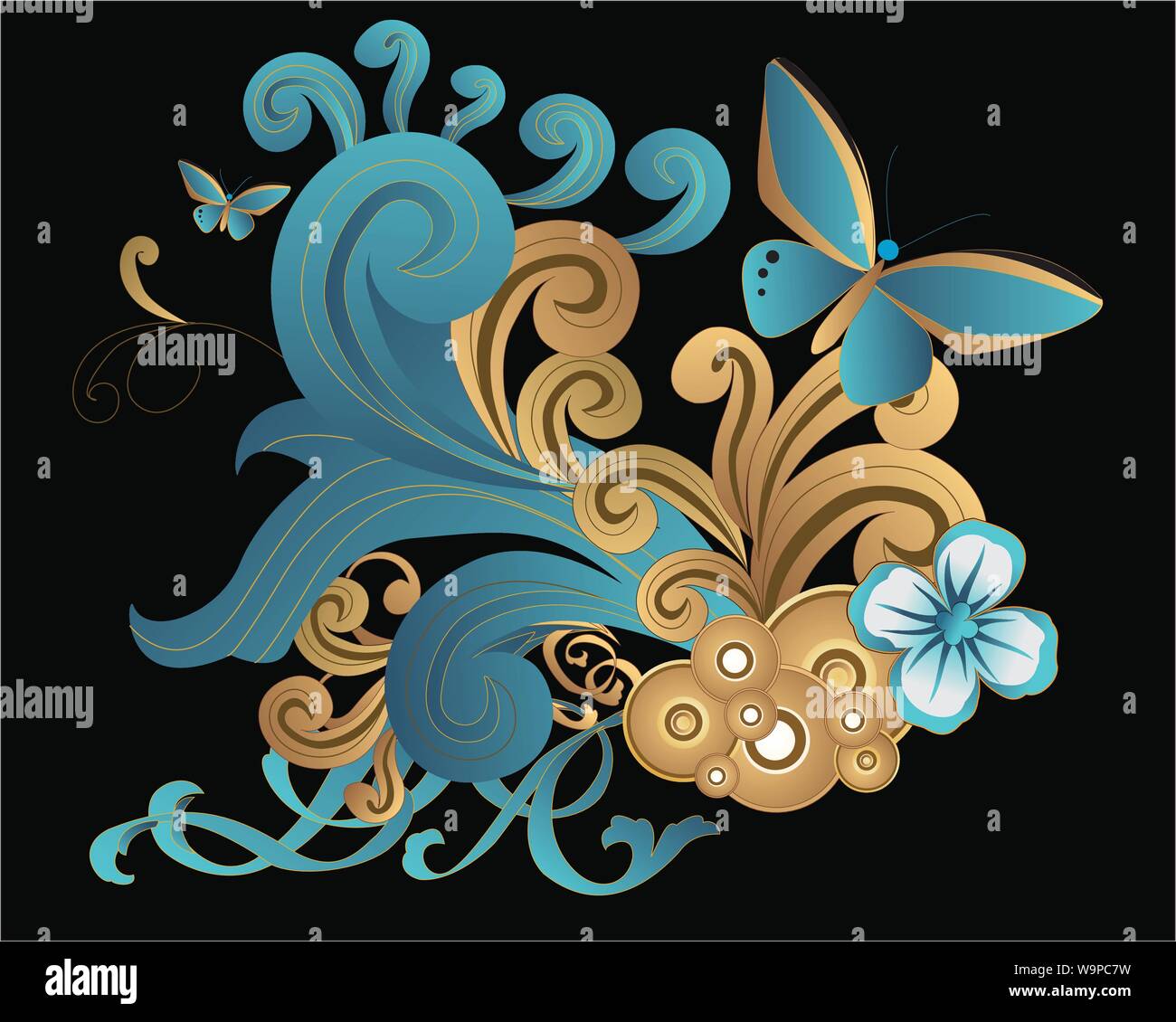 vector floral ornament background Stock Vector Image & Art - Alamy