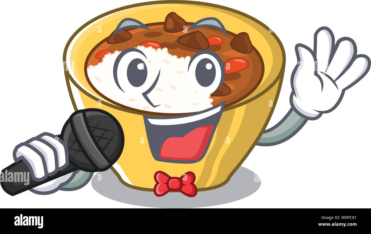 Singing Curry rice in a cartoon lunchbox Stock Vector Image & Art - Alamy