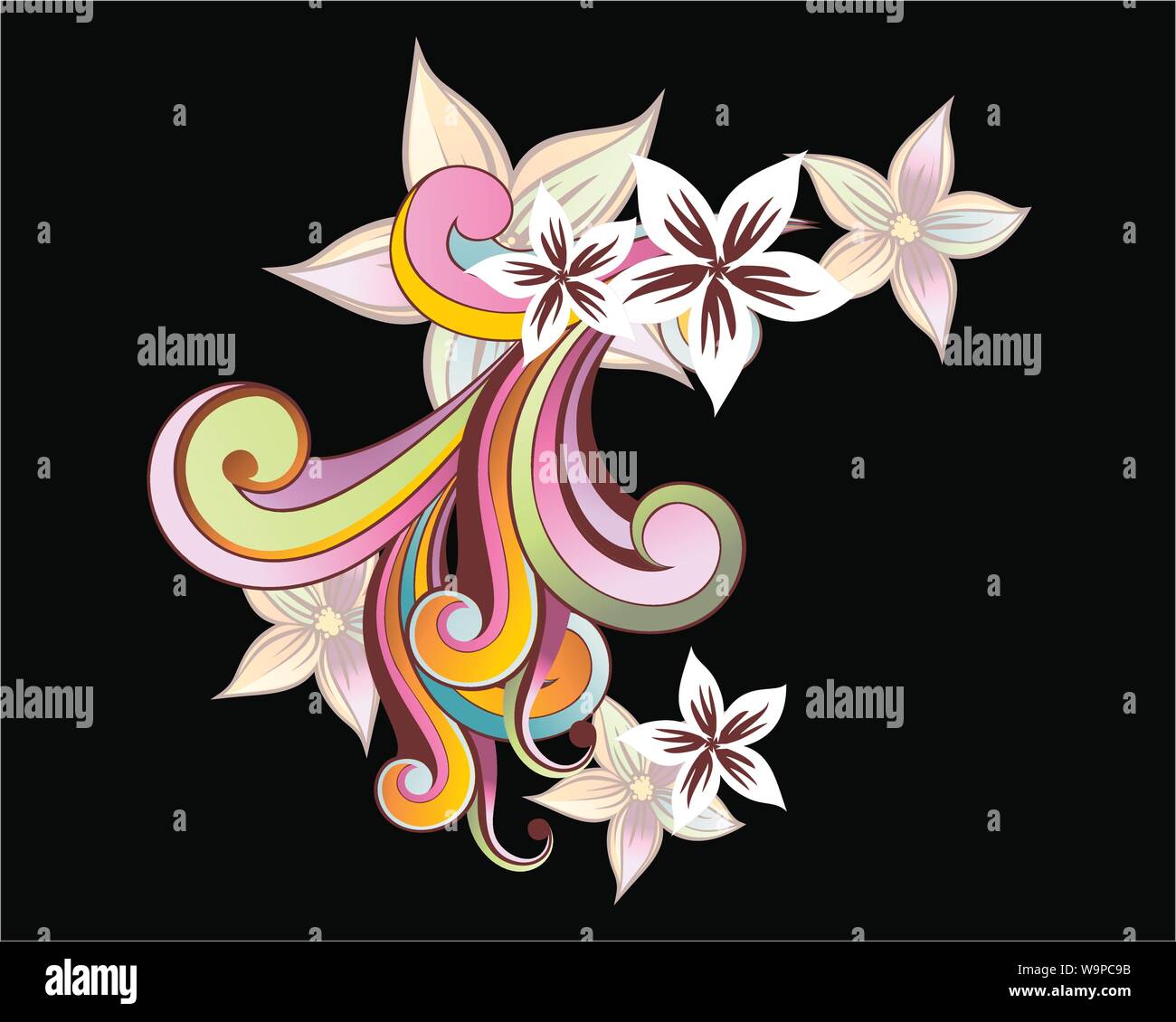 vector floral ornament background Stock Vector Image & Art - Alamy