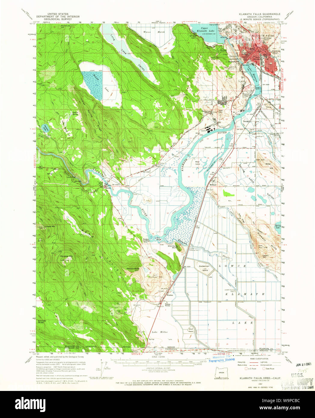 Map of klamath falls oregon hi-res stock photography and images - Alamy