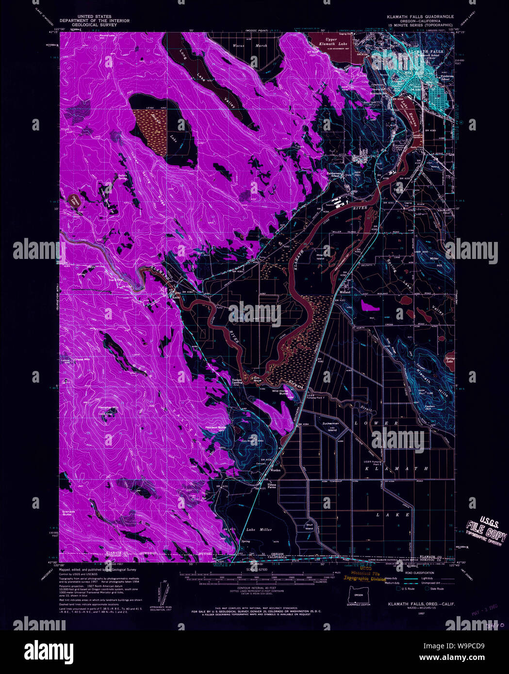 Map of klamath falls oregon hi-res stock photography and images - Alamy