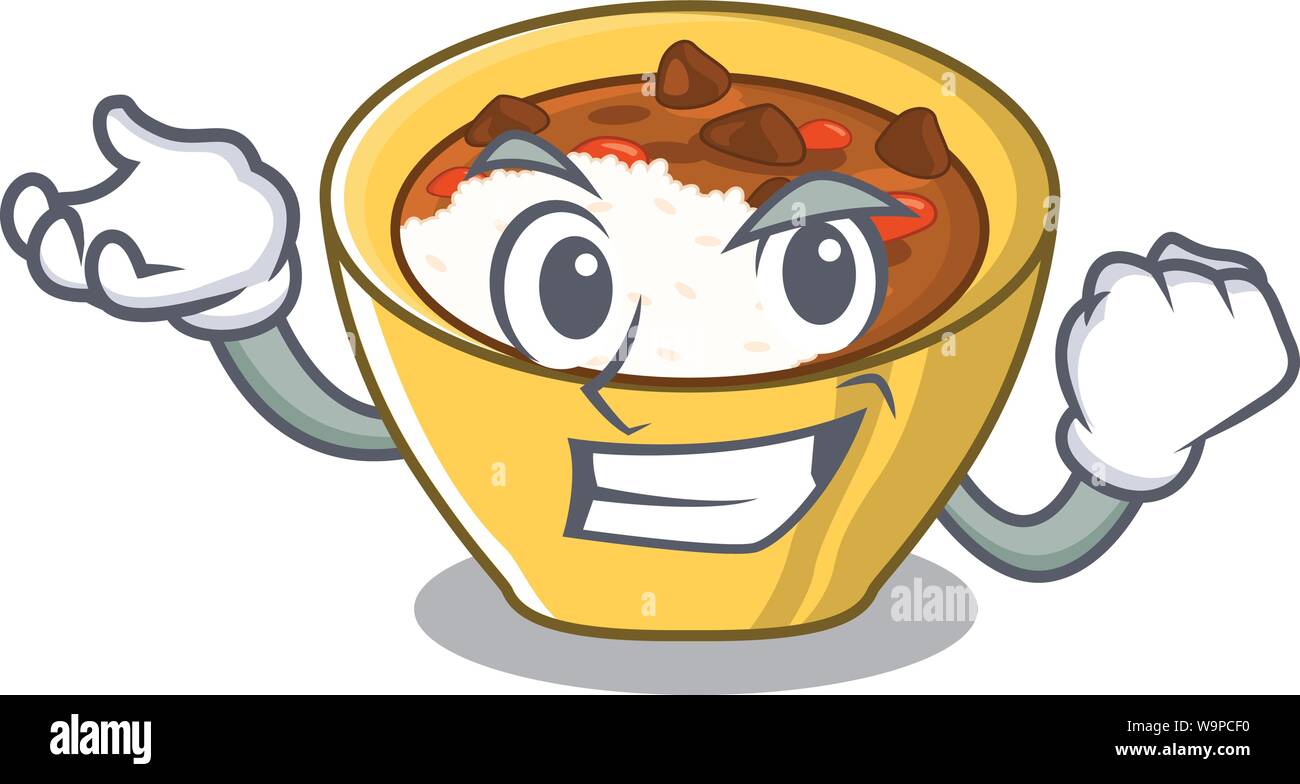 Successful rice curry isolated with the cartoon Stock Vector Image ...