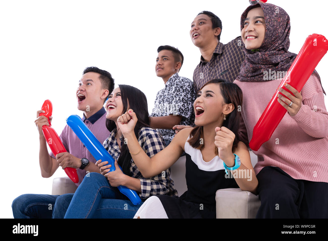group of college student support their team Stock Photo - Alamy